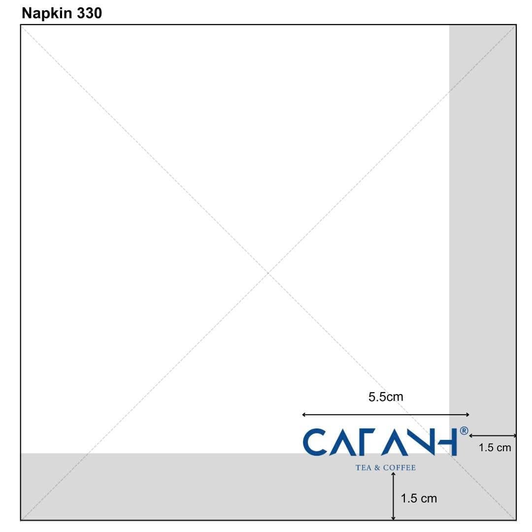 Khăn giấy ăn in logo CAT ANH