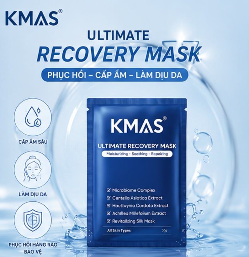 (NHẬP KHẨU) (1 MIẾNG LẺ) Mặt nạ dưỡng ẩm Kmas Ultimate Recovery Mask 3 ...