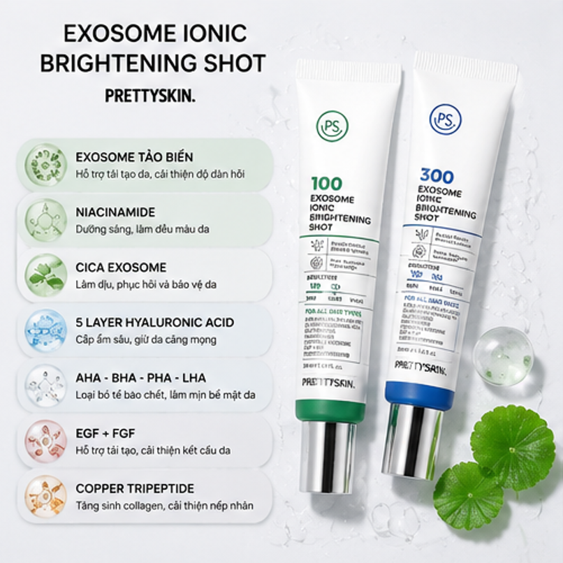 (NHẬP KHẨU-X.DƯƠNG) Tinh chất dưỡng da PrettySkin Exosome Ionic Bright ...