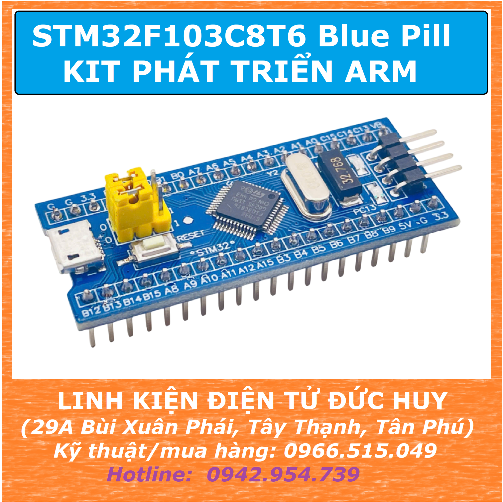 STM32F103C8T6 (chip gốc chính hãng) Blue Pill KIT PHÁT TRIỂN ARM – LINH ...