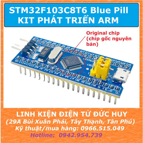 STM32F103C8T6 (chip gốc chính hãng) Blue Pill KIT PHÁT TRIỂN ARM – LINH ...