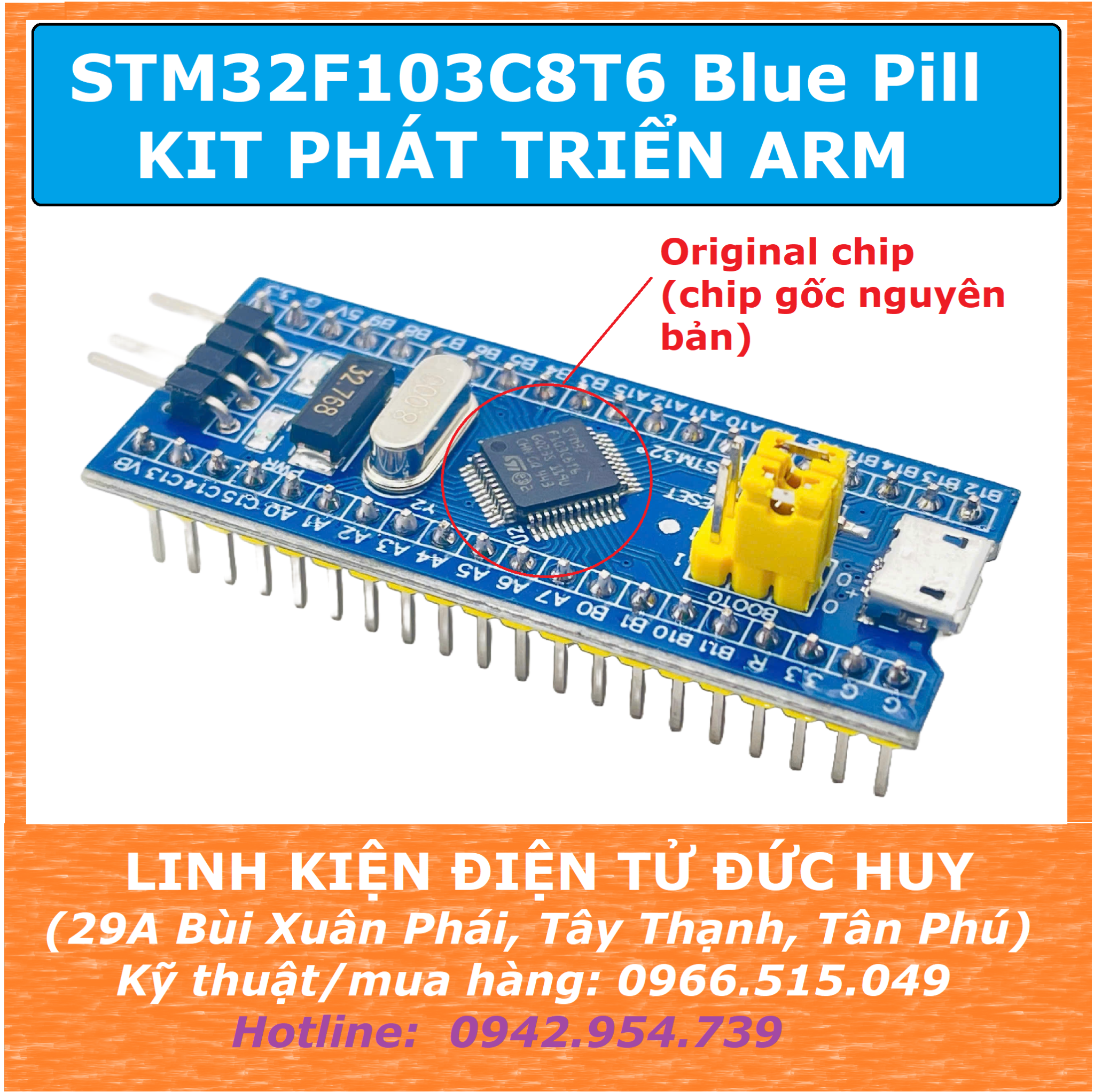 STM32F103C8T6 (chip gốc chính hãng) Blue Pill KIT PHÁT TRIỂN ARM – LINH KIỆN ĐIỆN TỬ ĐỨC HUY ...
