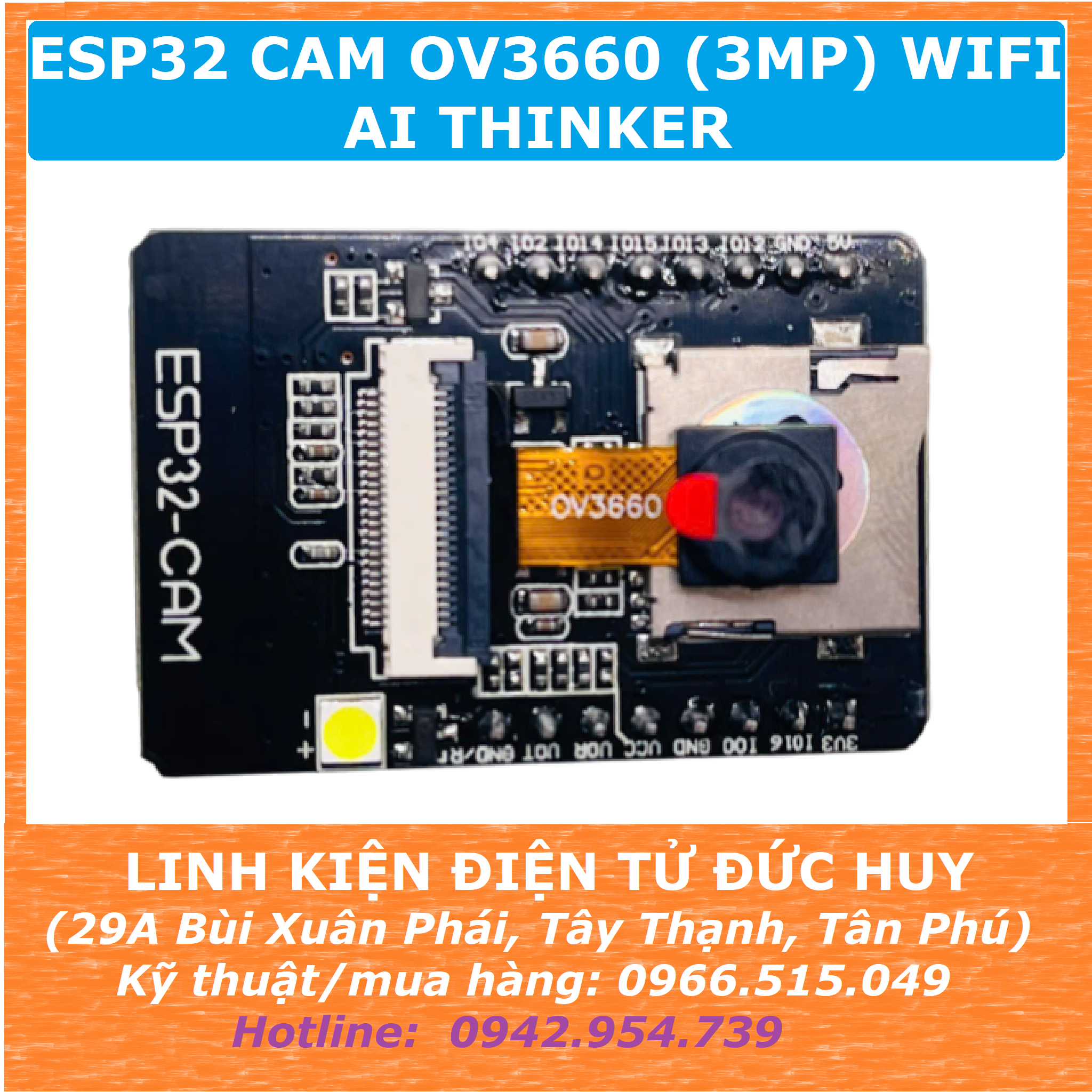 ESP32 CAM OV3660 WIFI TÍCH HỢP CAMERA (BAO GỒM OV3660 3MP) – LINH KIỆN ...