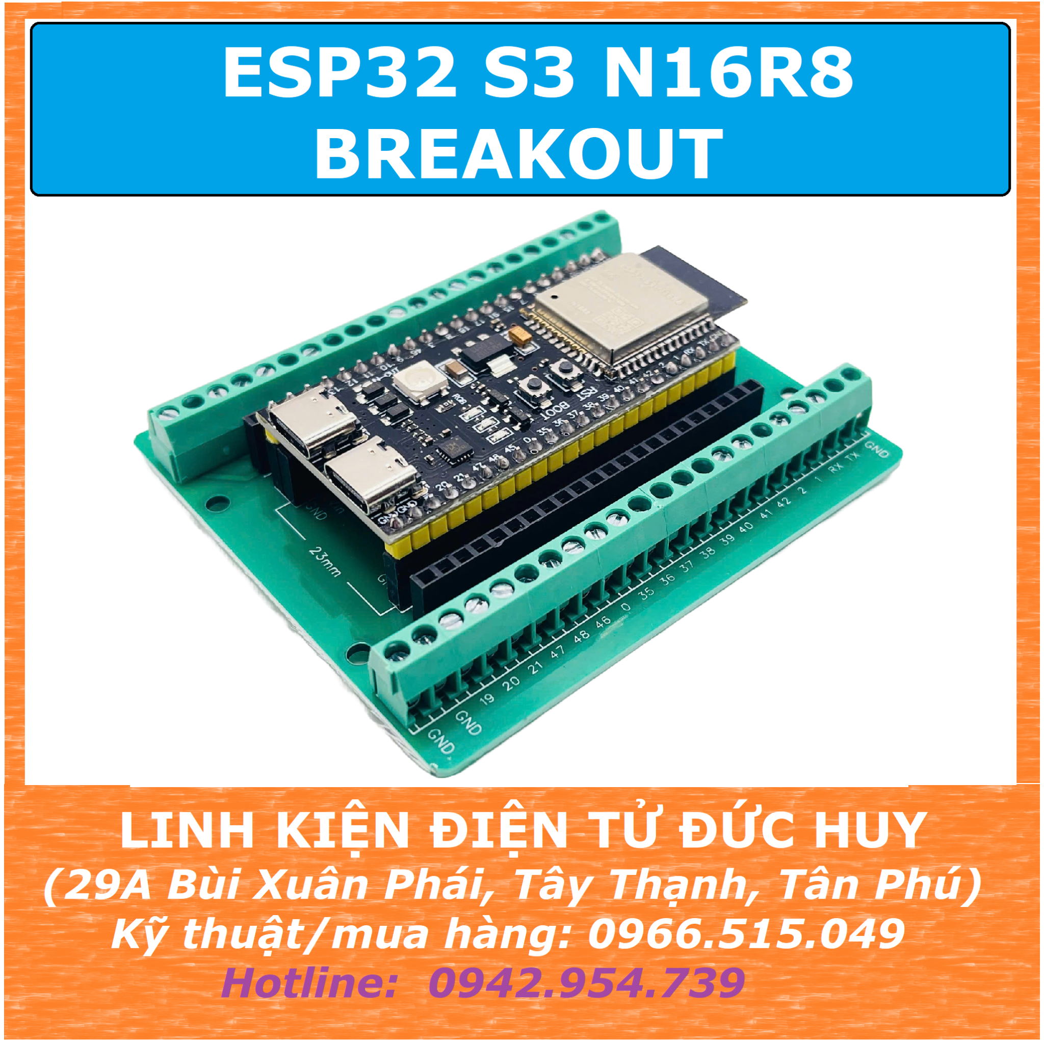 ESP32-S3 N16R8 ESP32-S3-DevKitC-1 – LINH KIỆN ĐIỆN TỬ ĐỨC HUY (29A BÙI ...