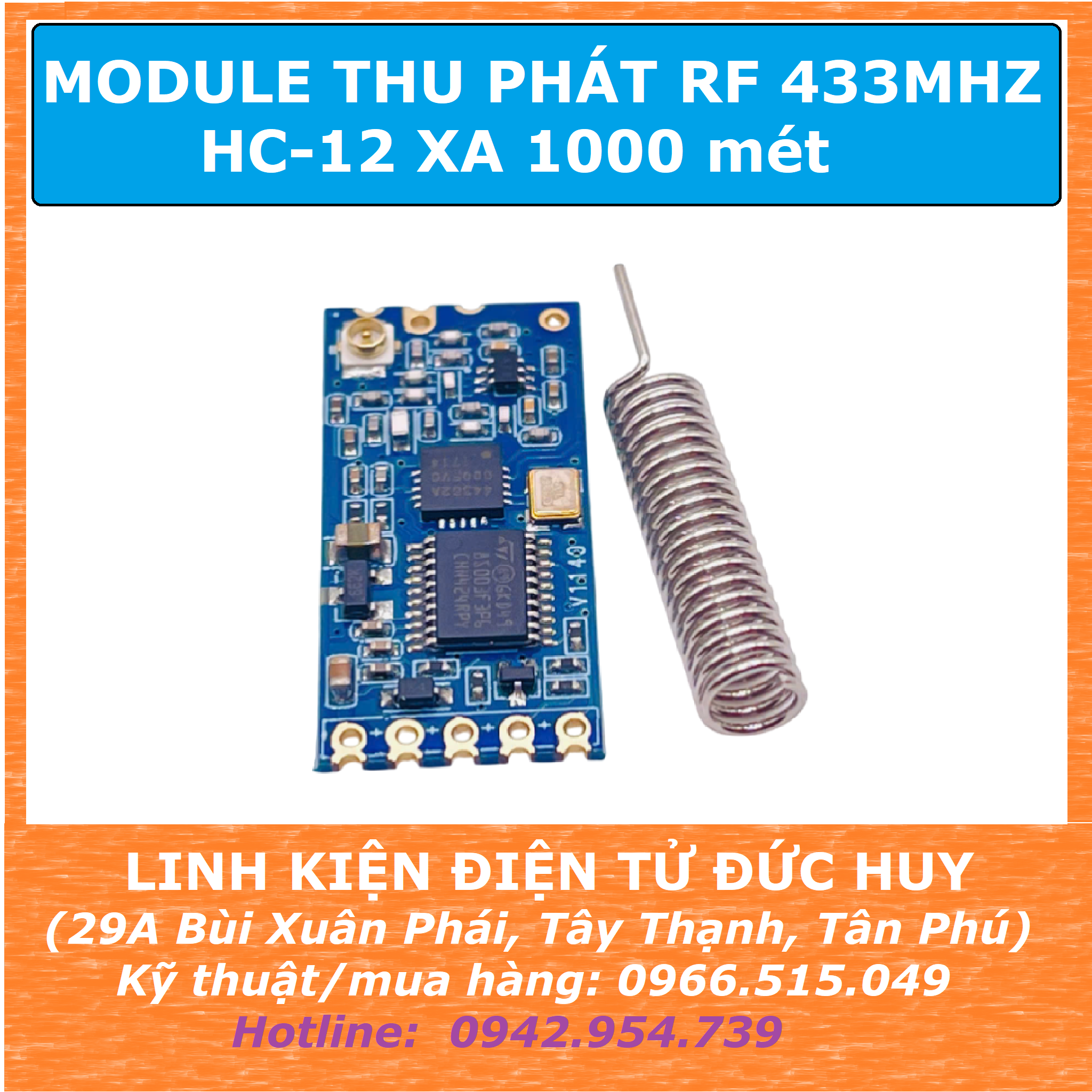 HC12 MODULE THU PHÁT RF 433MHZ HC-12 XA 1000 mét – LINH KIỆN ĐIỆN TỬ ...