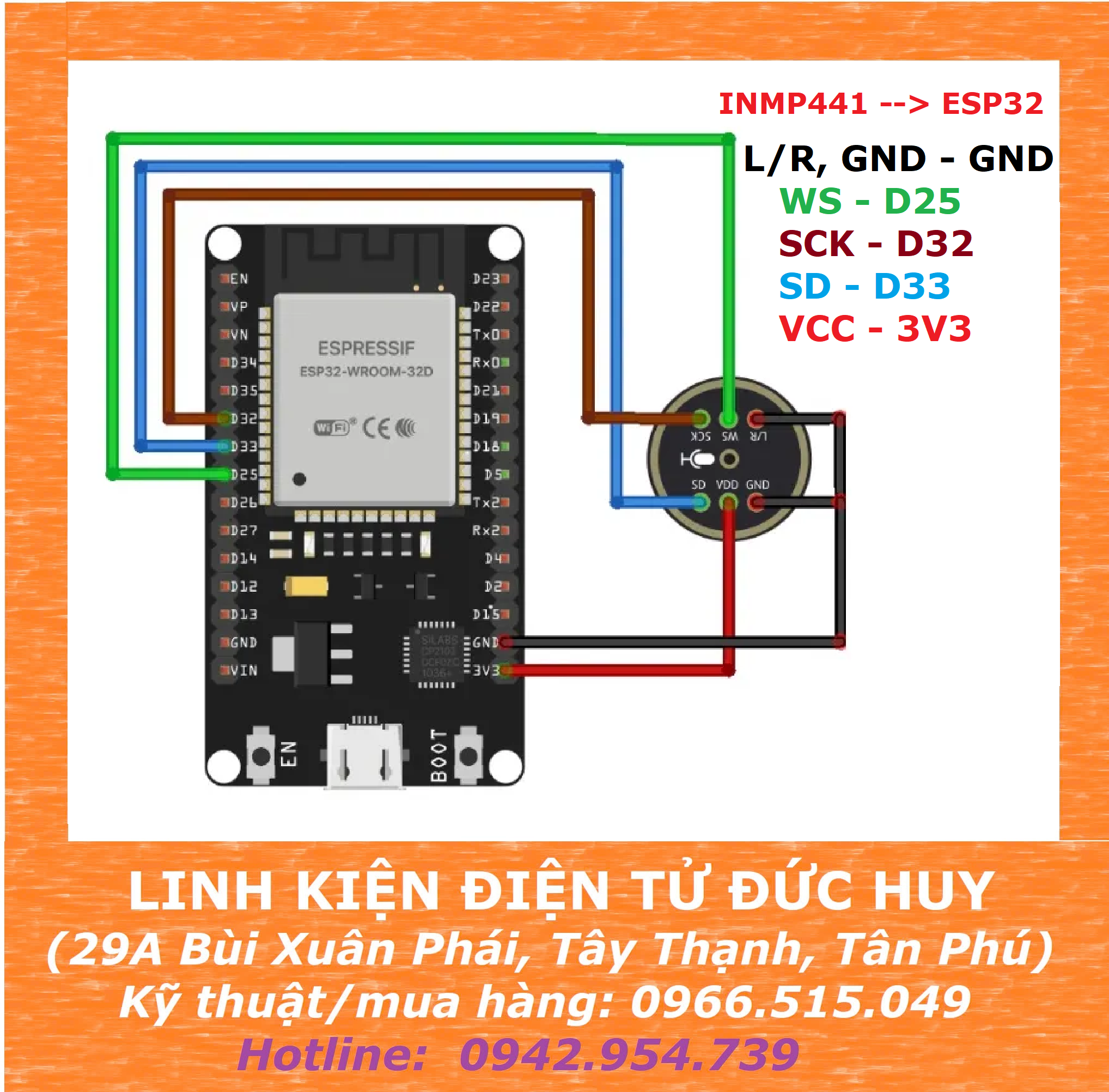 INMP441 MẠCH CẢM BIẾN ÂM THANH MICRO I2S ( CHIP TỐT ) – LINH KIỆN ĐIỆN ...