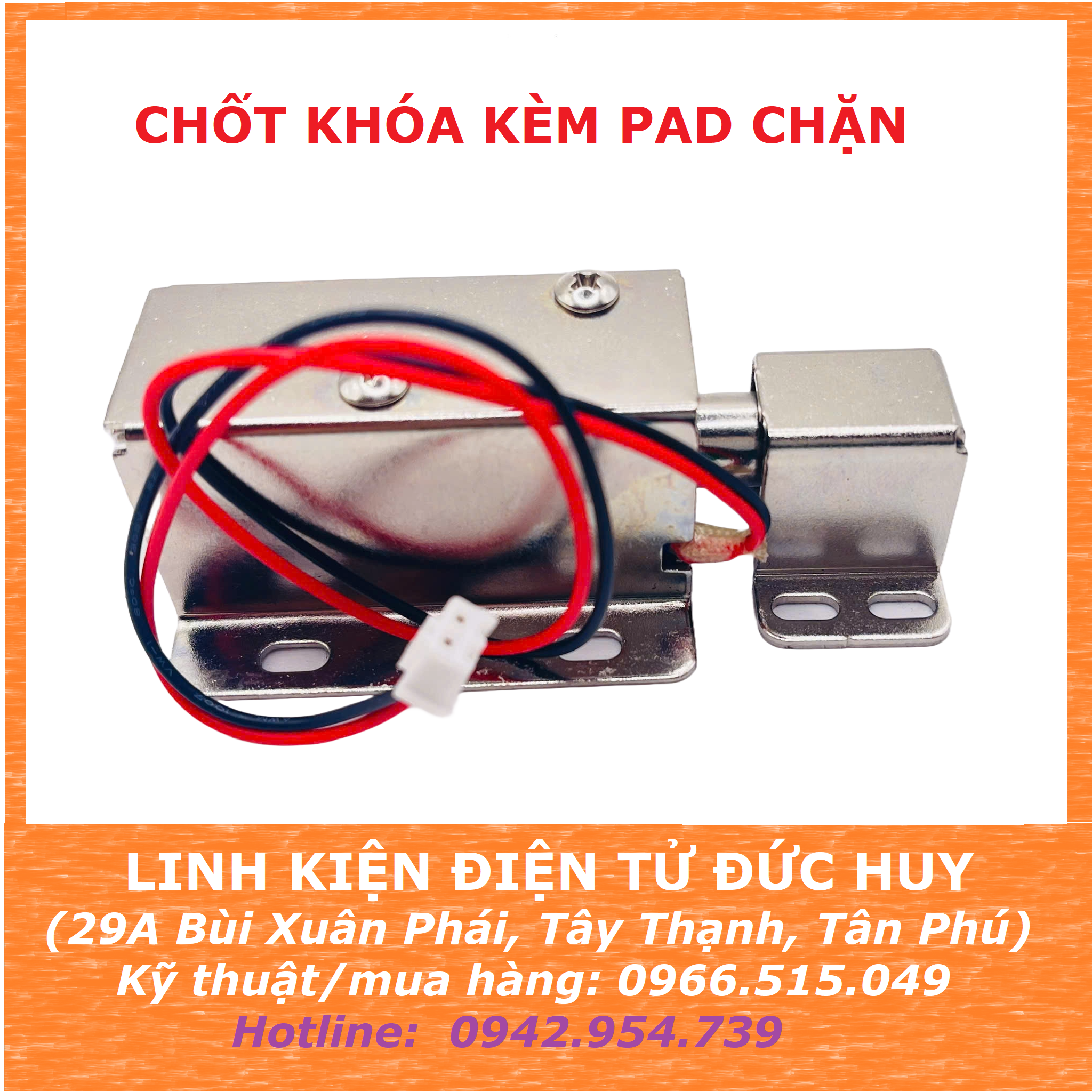 CHỐT KHÓA ĐIỆN TỬ 24VDC - 0.15AMPE – LINH KIỆN ĐIỆN TỬ ĐỨC HUY (29A BÙI ...