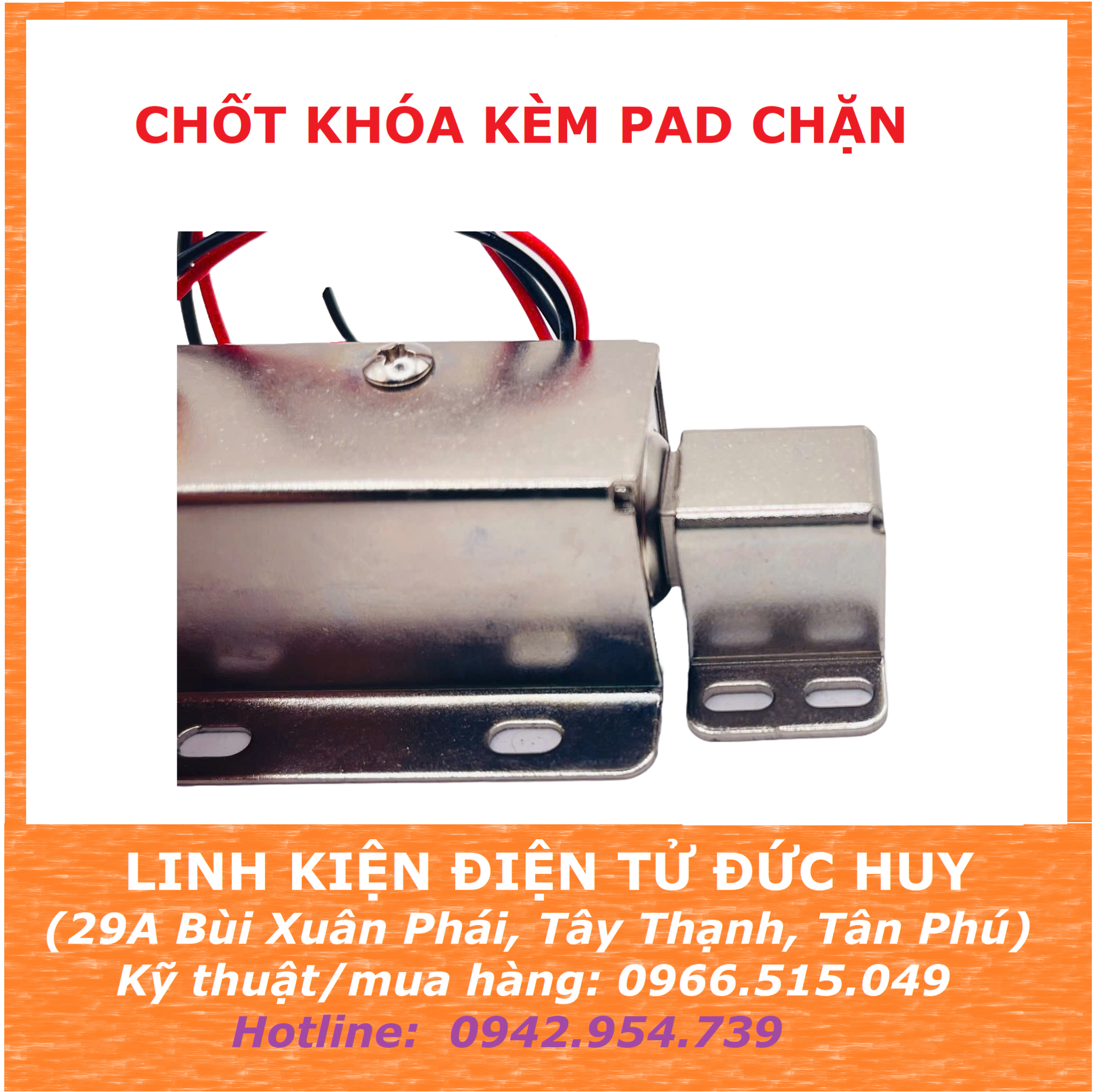 CHỐT KHÓA ĐIỆN TỬ 24VDC - 0.15AMPE – LINH KIỆN ĐIỆN TỬ ĐỨC HUY (29A BÙI ...