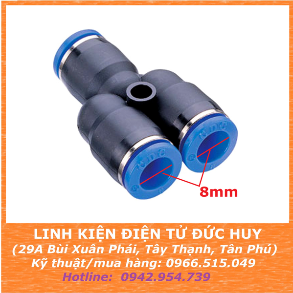 PY8 ĐẦU NỐI ỐNG KHÍ NÉN CHỮ Y 8mm - 8mm – LINH KIỆN ĐIỆN TỬ ĐỨC HUY ...