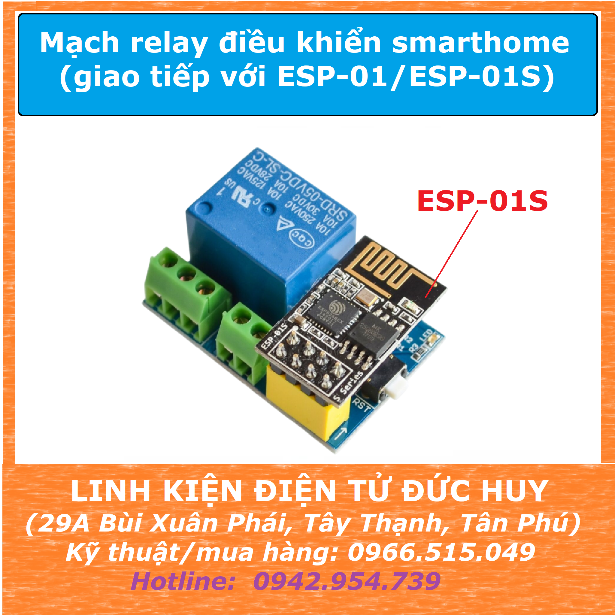 ESP8266 ESP 01, ESP 01S ĐIỀU KHIỂN SMART HOME 1 KÊNH RELAY 5V – LINH ...