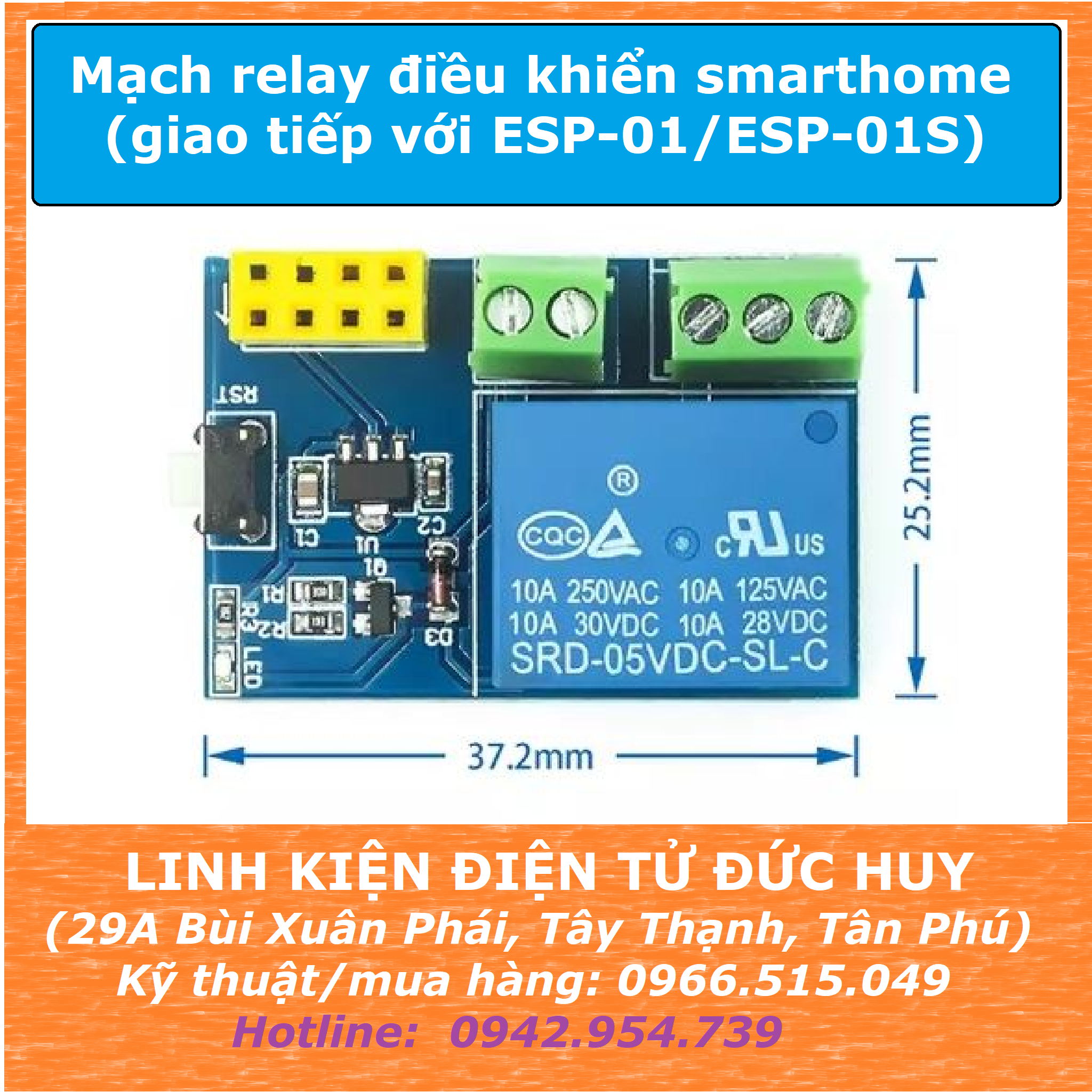 ESP8266 ESP 01, ESP 01S ĐIỀU KHIỂN SMART HOME 1 KÊNH RELAY 5V – LINH ...