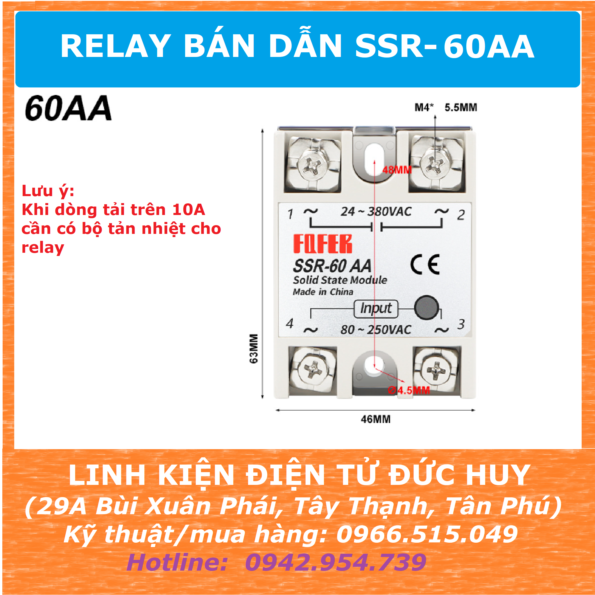 SSR 60AA SOLID STATE RELAY RELAY BÁN DẪN 60A – LINH KIỆN ĐIỆN TỬ ĐỨC ...