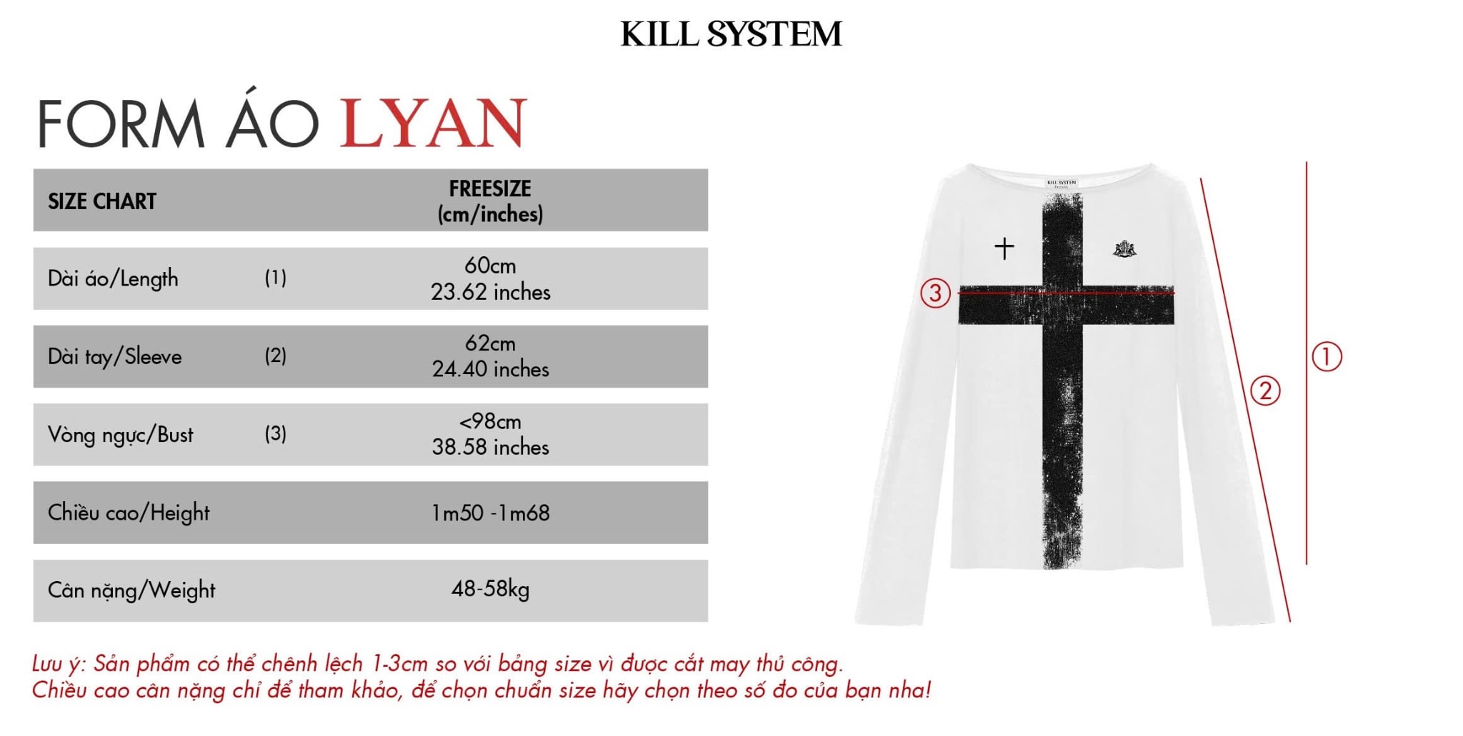 Áo thun tay dài xuyên thấu LYAN – KILL SYSTEM
