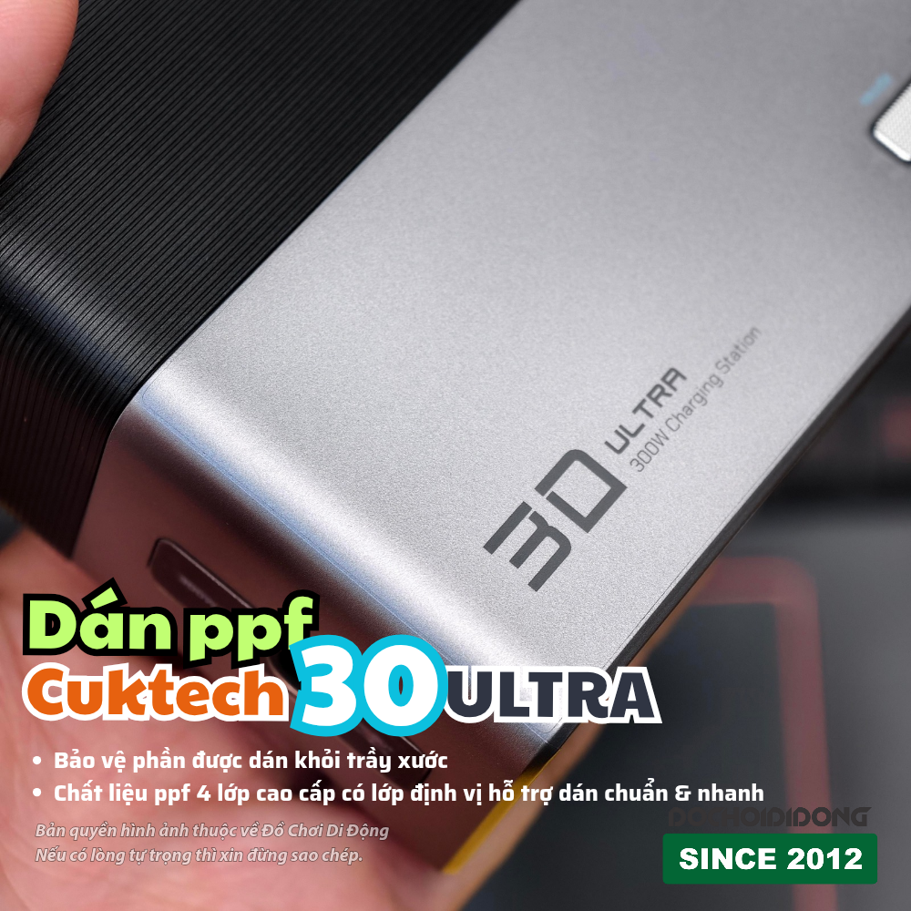 Dán PPF màn hình trạm sạc Cuktech 30 ultra TA3005U Super Power Station ...
