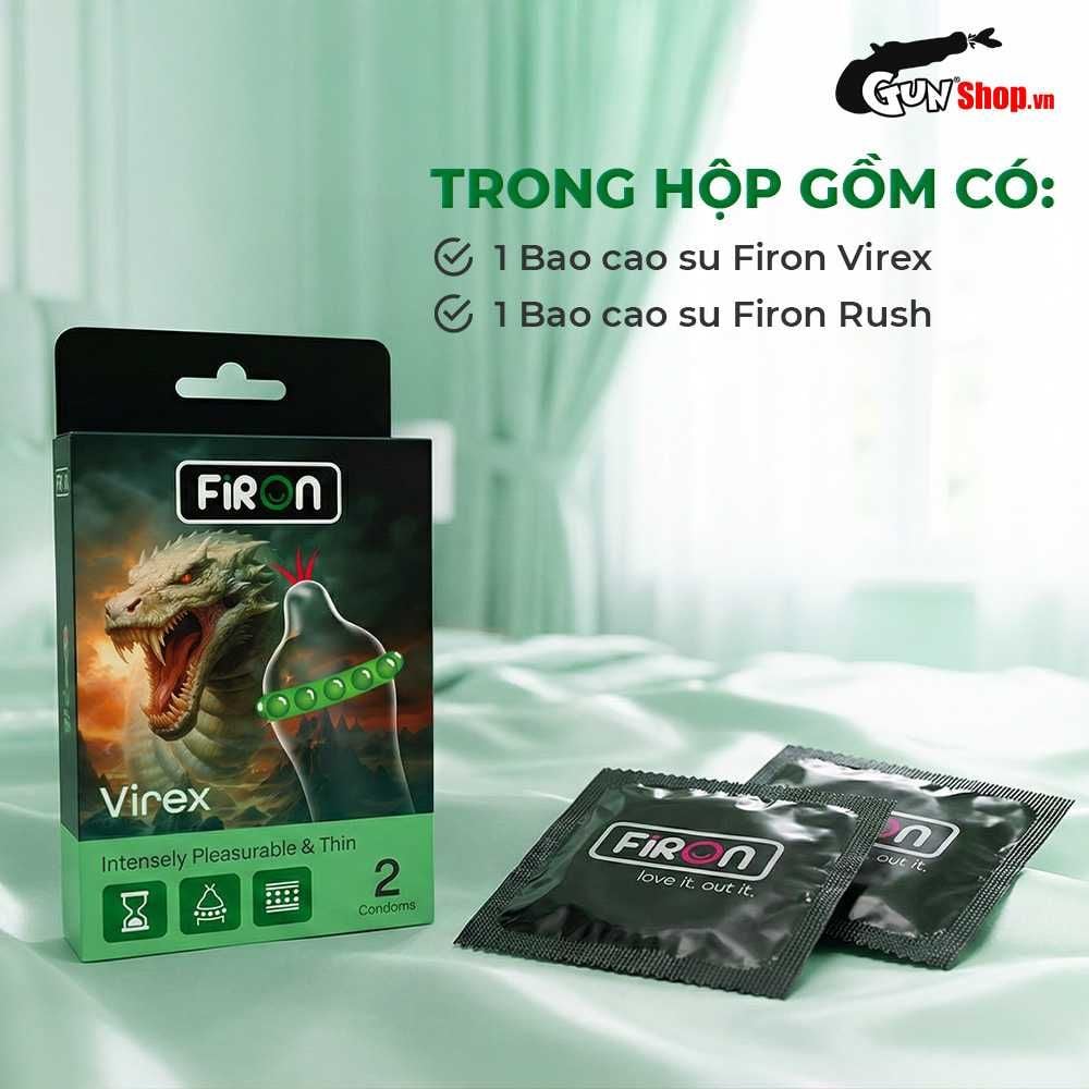 Bao cao su Firon Virex gai bi siêu lớn, kích thích mạnh mẽ