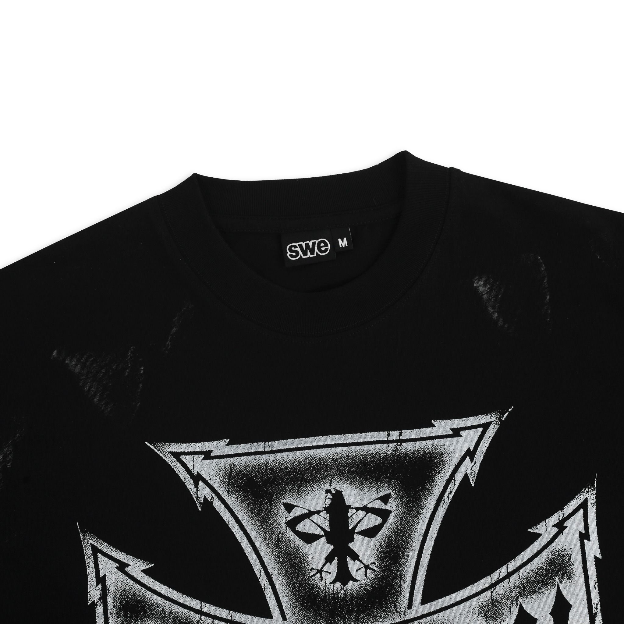 SWE CROSS BOXY TEE - BLACK – SWE (STREETWEAREAZY)