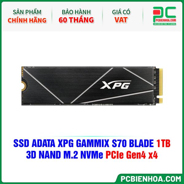 SSD ADATA XPG GAMMIX S70 BLADE 1TB - 3D NAND M.2 NVMe PCIe Gen4 x4 ...