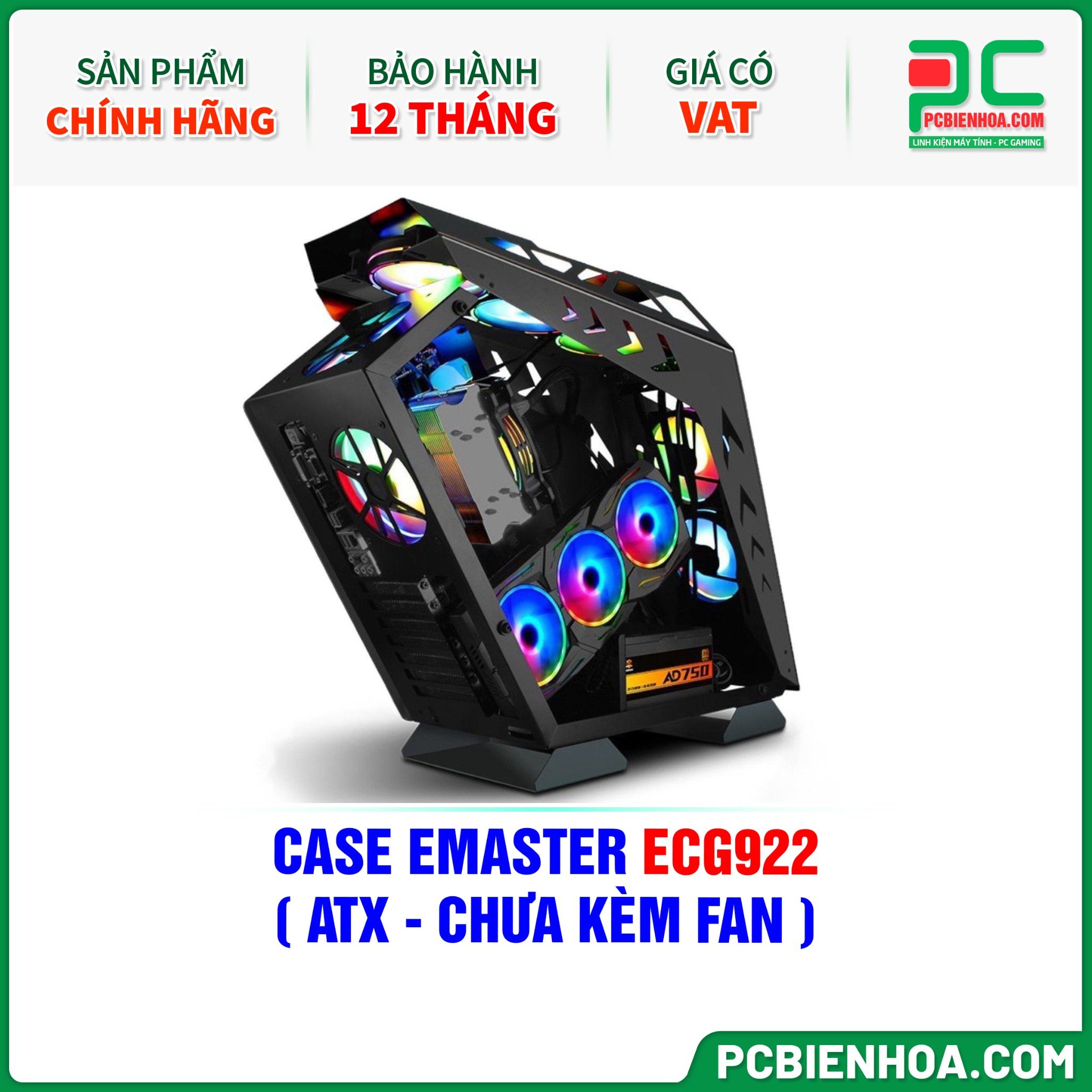 CASE EMASTER ECG922 ( ATX - CHƯA KÈM FAN ) – PCBIENHOA