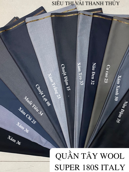VẢI QUẦN TÂY NAM CASHMERE HÀNG ITALY 5 NGÔI SAO CAO CẤP - KHÔNG CO GIÃ ...