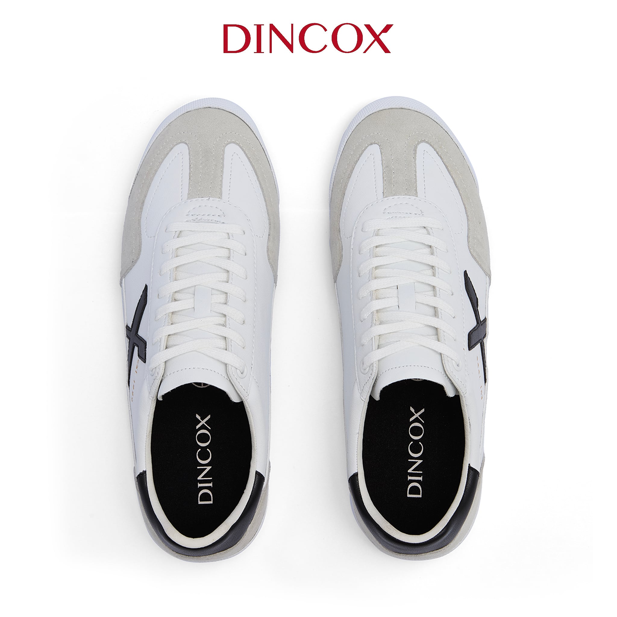 DC47 VỮNG VÀNG (WHITE/ BLACK) – DinCox Shoes
