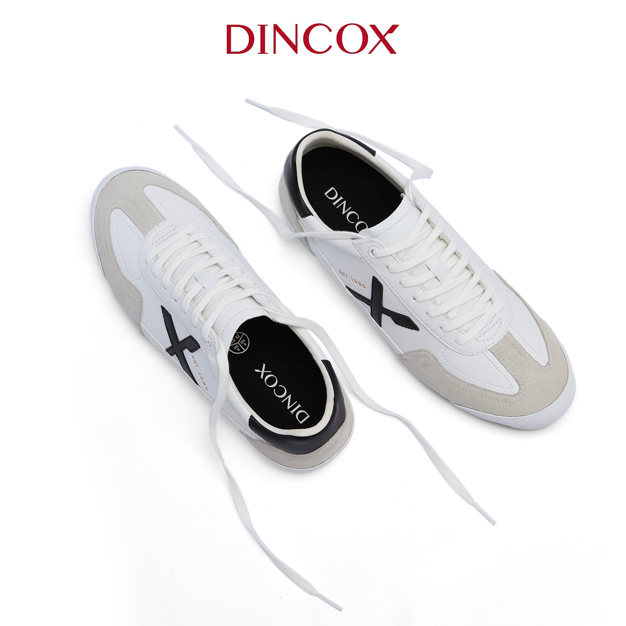 DC47 VỮNG VÀNG (WHITE/ BLACK) – DinCox Shoes