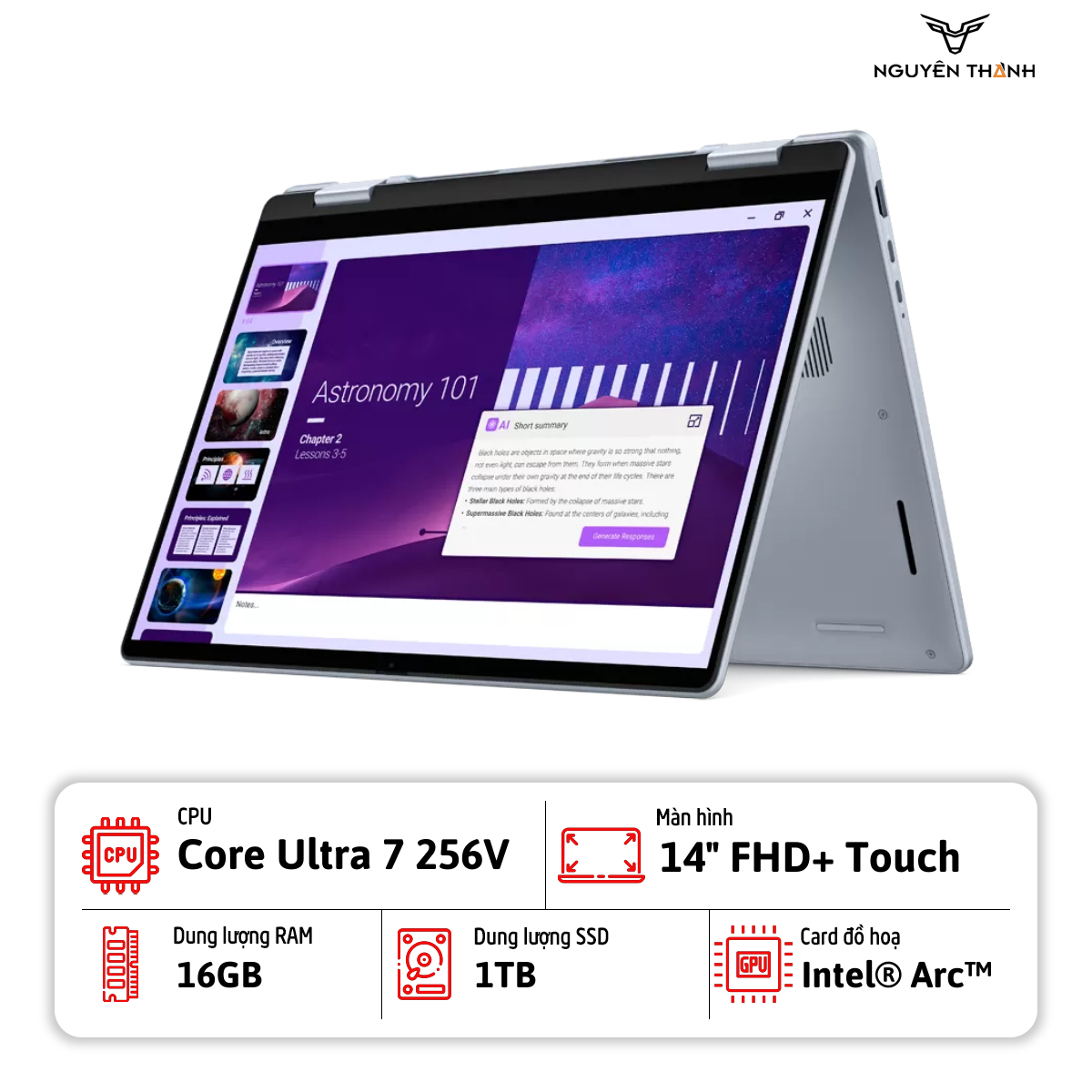 Laptop Dell 14 Plus 2-in-1 DB04250 Ultra 7 tại Máy Tính Nguyên Thành