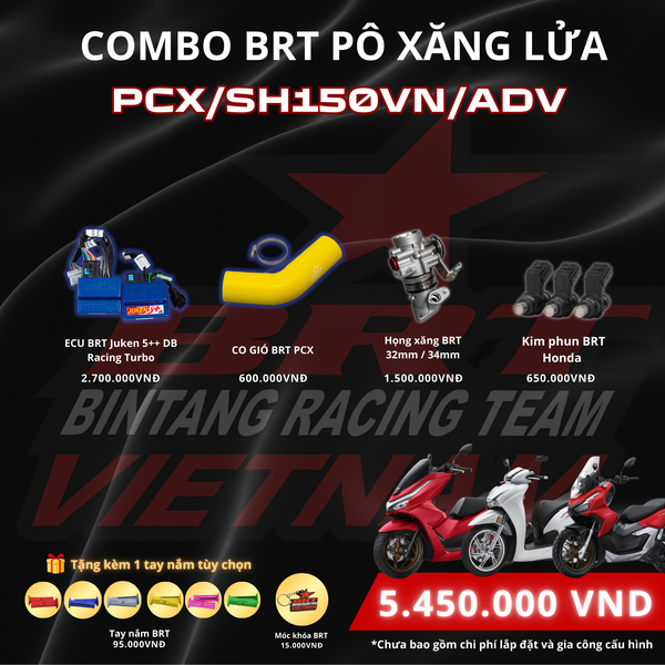 COMBO Pô Xăng Lửa dành cho PCX 125-150/ SH/ ADV (2 Valve) – BRT VIỆT NAM