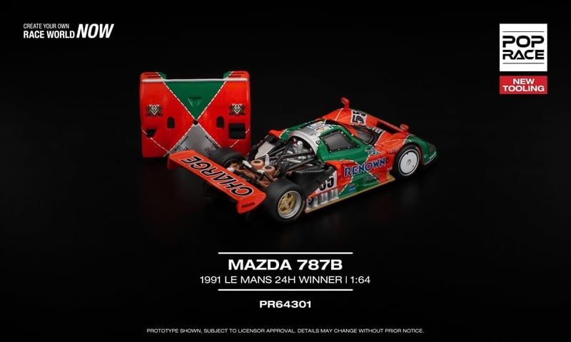 Mô hình xe đua Mazda 787B Renown winner #55 24 Heures Du mans 1991 mở – Cửa Hàng Mô Hình Autono1.vn