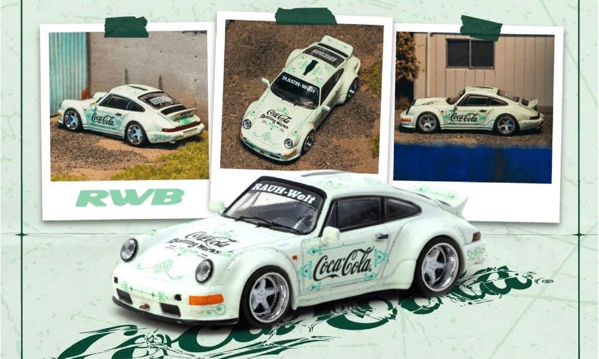 Mô hình xe Porsche RWB 964 Coca-Cola tỉ lệ 1:64 Tarmac works T64-TL037 ...