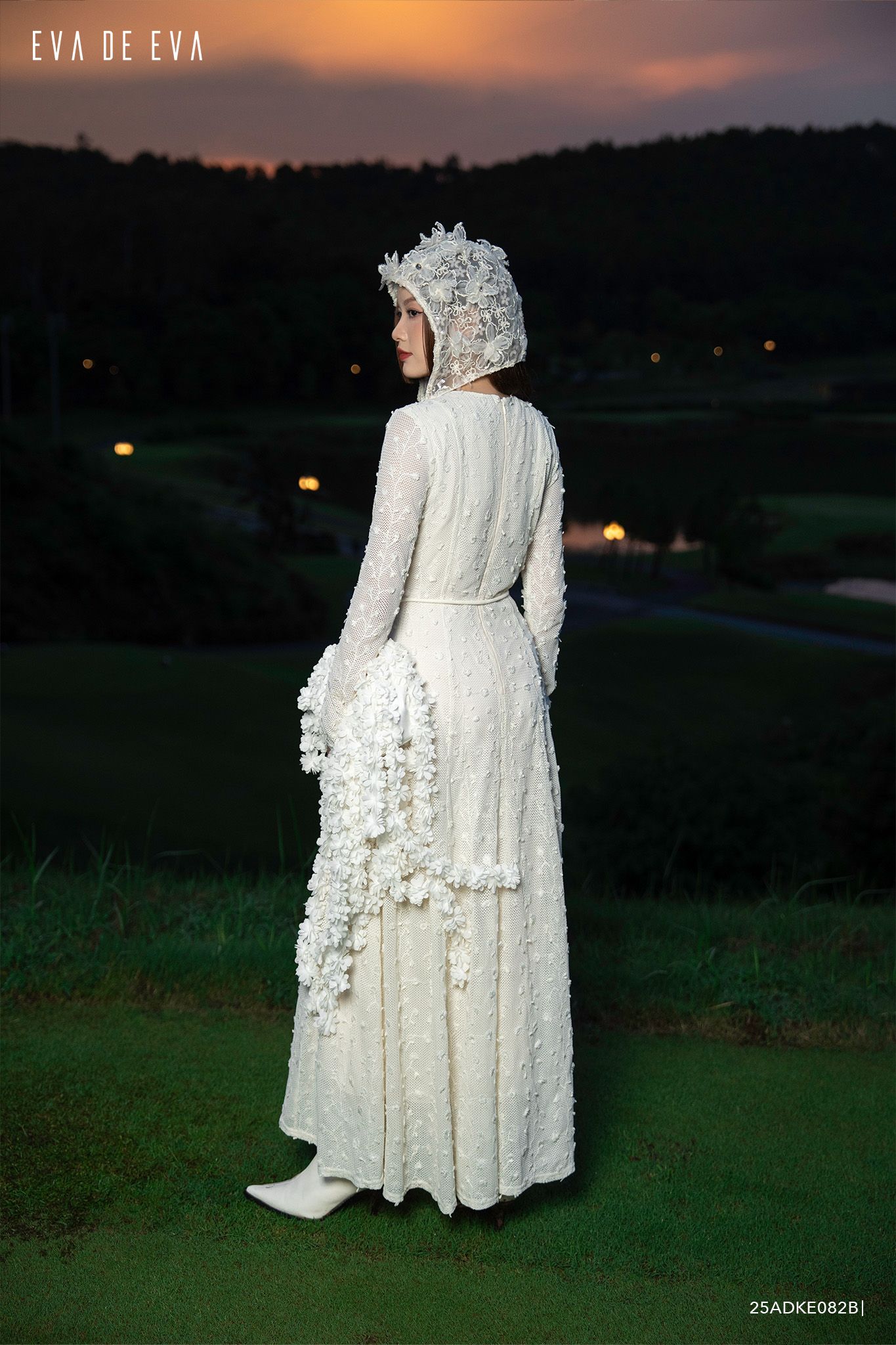 Đầm tay dài, Dáng thắt eo 25ADKE082B – Eva De Eva