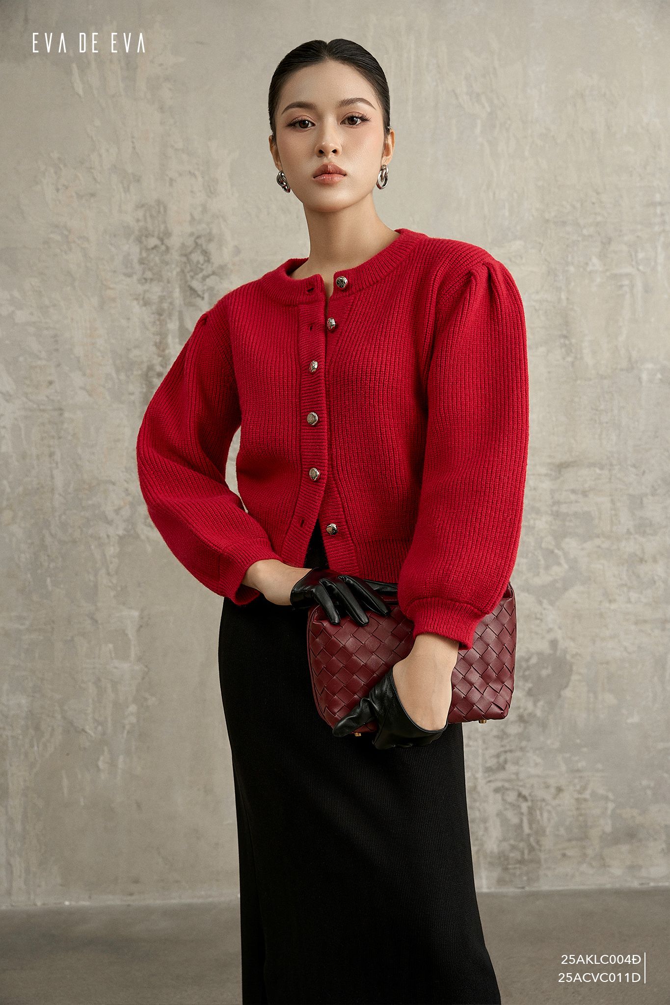 Cardigan len, 25AKLC004Đ – Eva De Eva