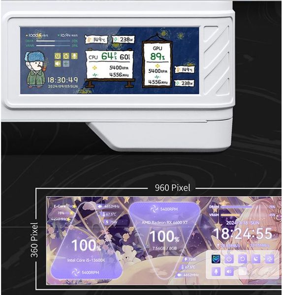 VỎ CASE PC VALKYRIE VK03-M LCD WHITE – Linaco