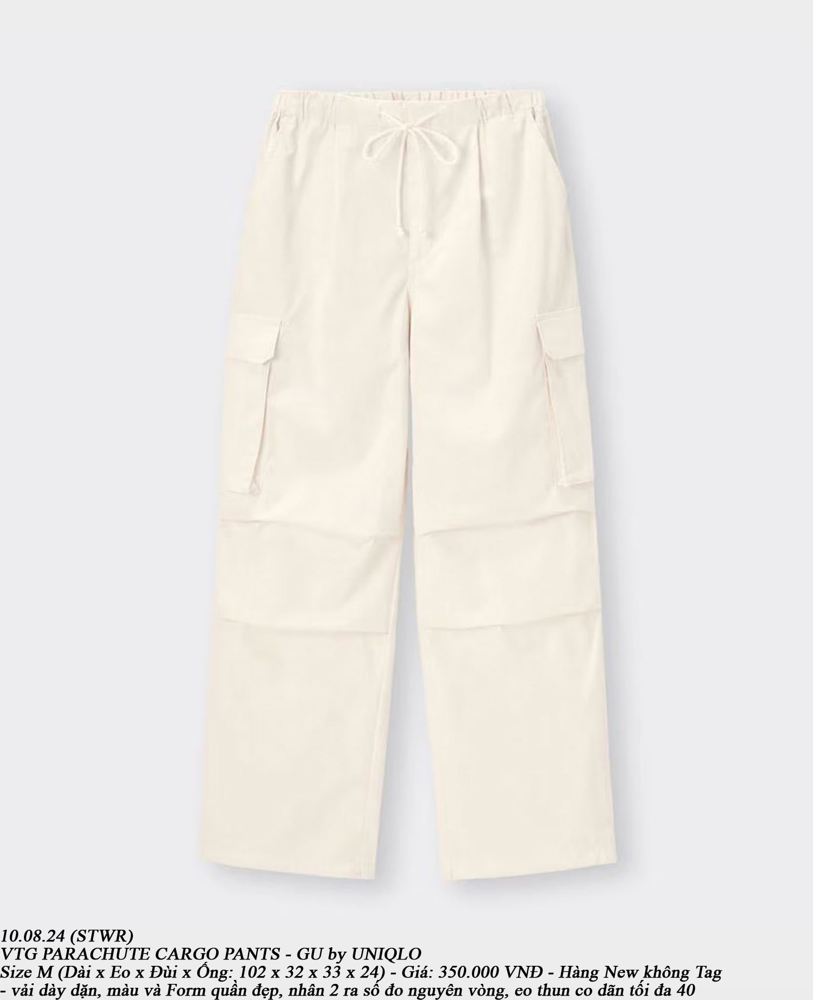 10.08.24 - VTG PARACHUTE CARGO PANTS - GU BY UNIQLO – Breakdalaww ...