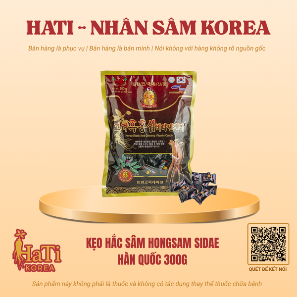 Kẹo Hắc Sâm Hongsam Sidae Hàn Quốc 300g – HaTi Nhân Sâm Korea – HaTi ...