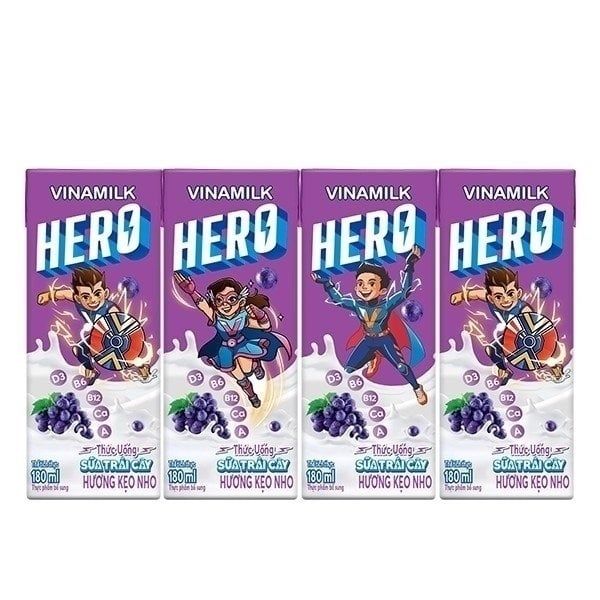 DA.M.F- Grape Candy Flavor Fruit Milk Hero Vinamilk 180ml – MOONMILK ...