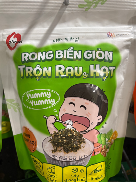 SN- Crispy Seaweed Mixed Vegetables & Seeds O'Food 30g – MOONMILK ...