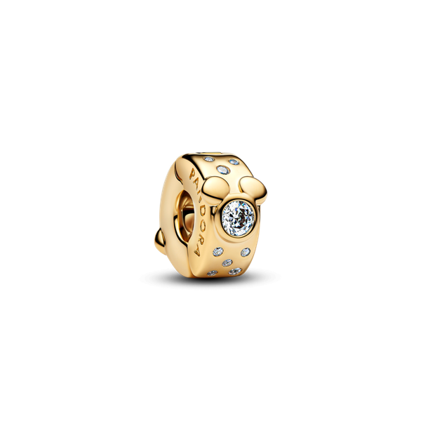 Charm Bấm Disney x Pandora Mạ Vàng 14k Họa Tiết Mickey – Pandora Việt Nam