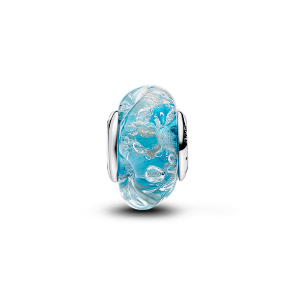 Charm Pandora Bạc Thủy Tinh Murano Xanh Bọt Biển Lấp Lánh – Pandora ...