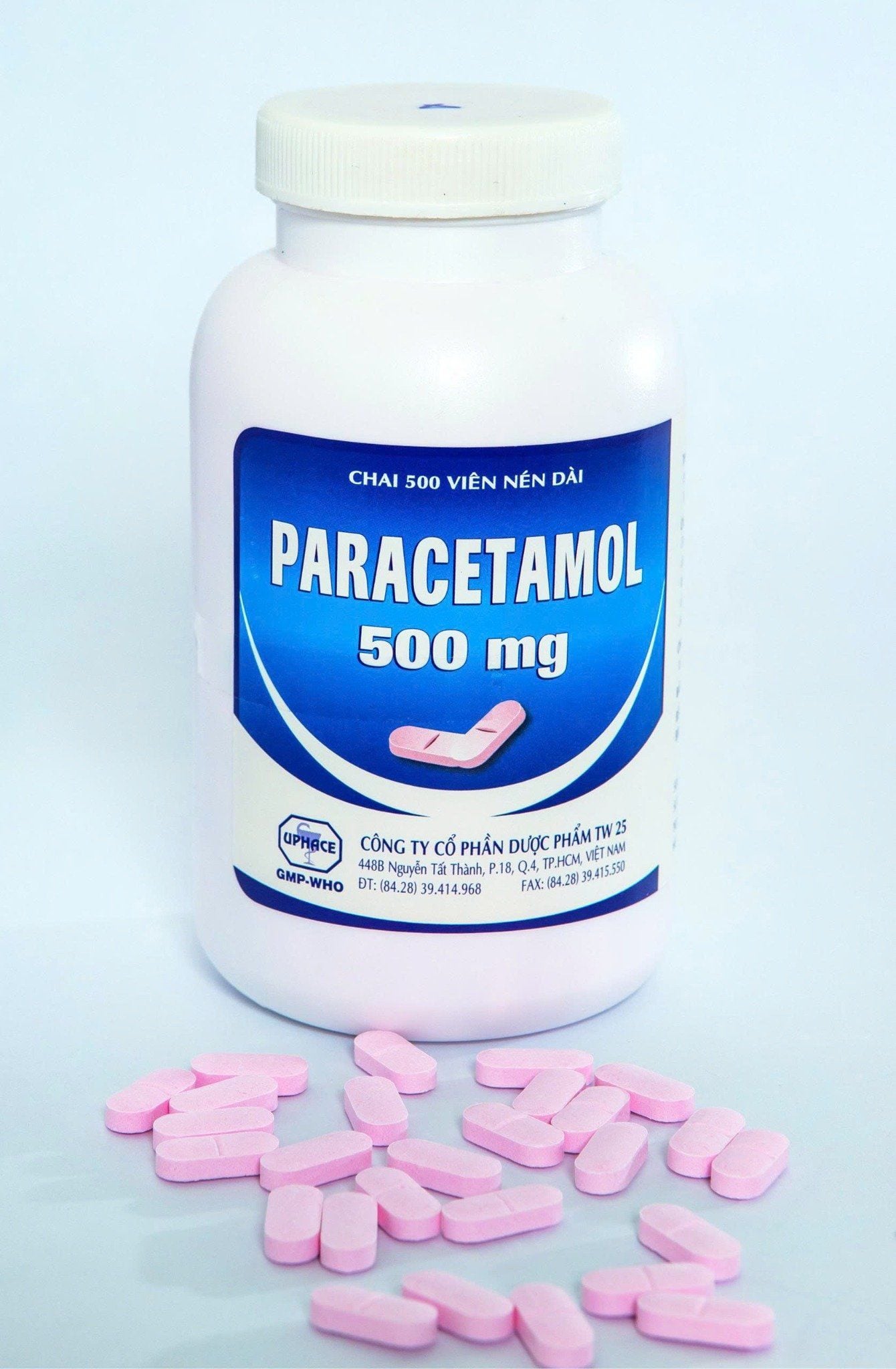 Paracetamol 500mg Uphace (C/500V)(Viên nén ) – SHOPTHUOC