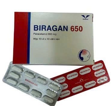 Biragan 650 Paracetamol 650 Bidiphar (H/100V) (viên nén) – SHOPTHUOC