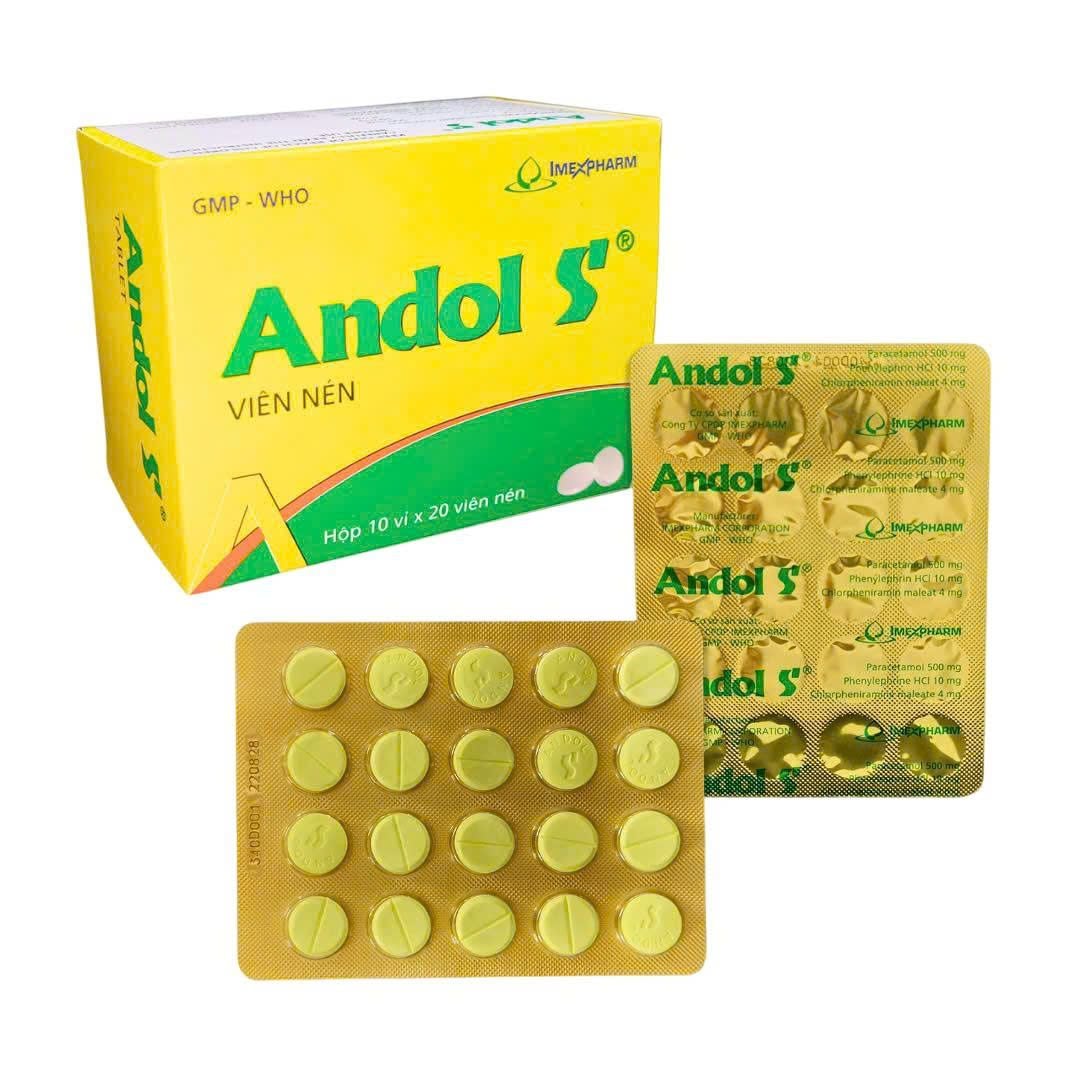 Andol S Imexpharm (H/200V) (viên nén) – SHOPTHUOC