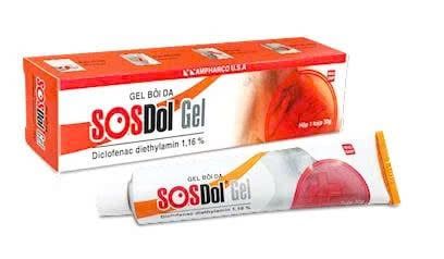 SOSDol Gel Diclofenac diethylamin 1,16% Ampharco (T/30gr) – SHOPTHUOC