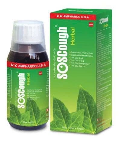 Siro SOSCough Herbal Ampharco (C/100ml) – SHOPTHUOC