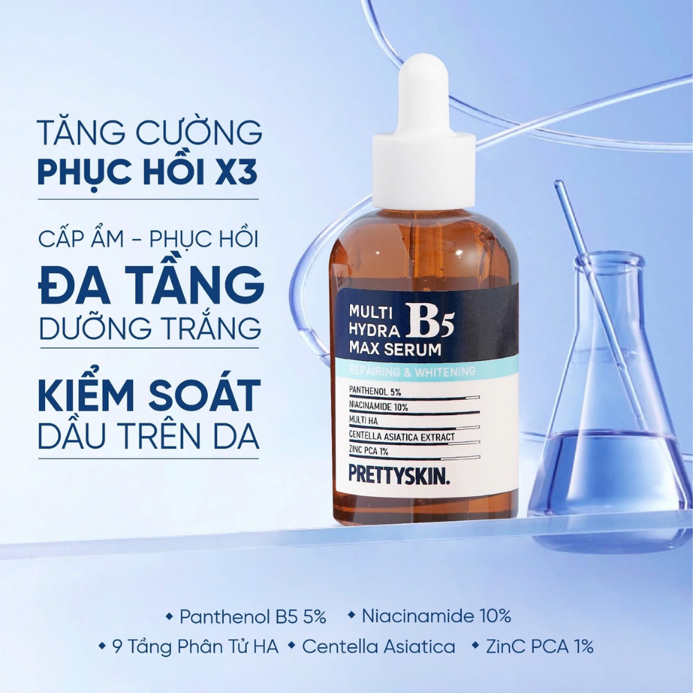Tinh Chất Phục Hồi Cho Da Dầu Prettyskin Multi Hydra B5 Max Serum ...