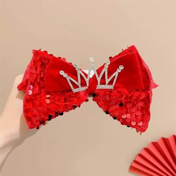 Kẹp tóc nơ kép kim sa vương miện – Ciuciu - Quà tặng & Đồ gia dụng
