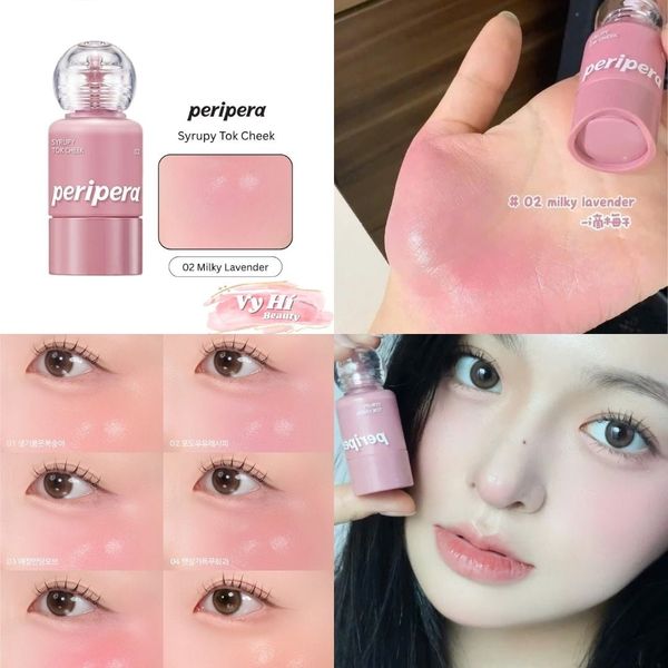 Má kem Peri Pera Syrupy tok cheek + bông phấn – Vy Hí Beauty