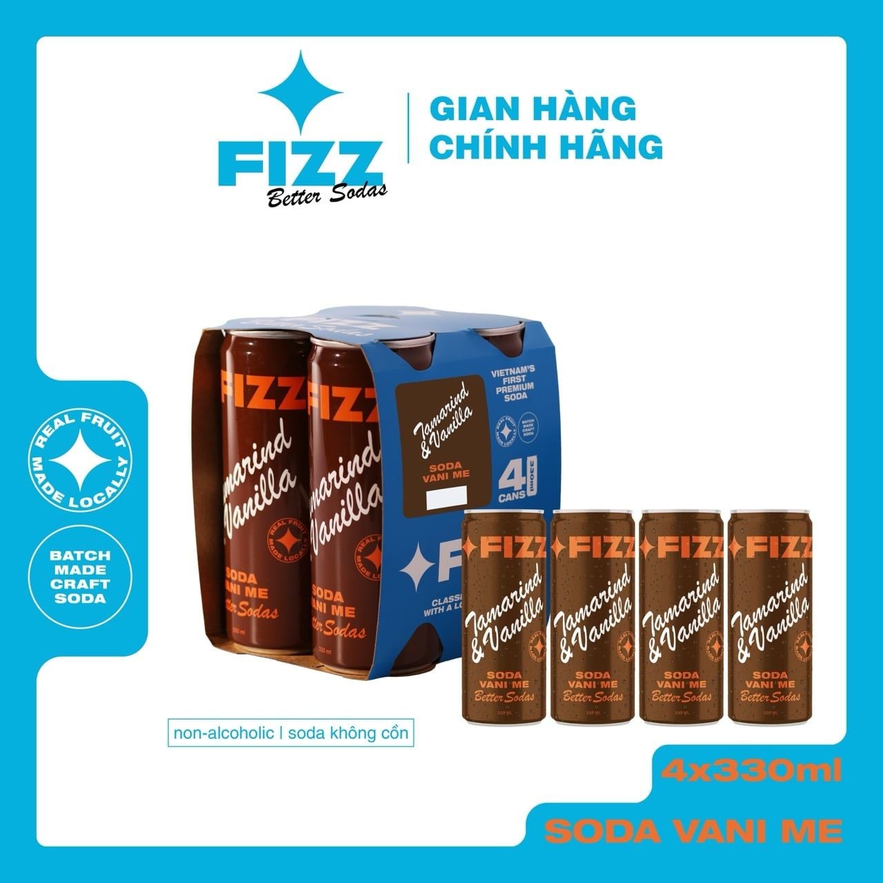 Fizz Soda Các Vị - Lốc 4 Lon 330ml – Tiệm Bia Gà