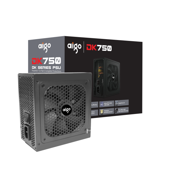 NGUỒN AIGO MODEL DK750 750W, APFC, 85+ EFICIENCY – Máy Tính Long Thành ...