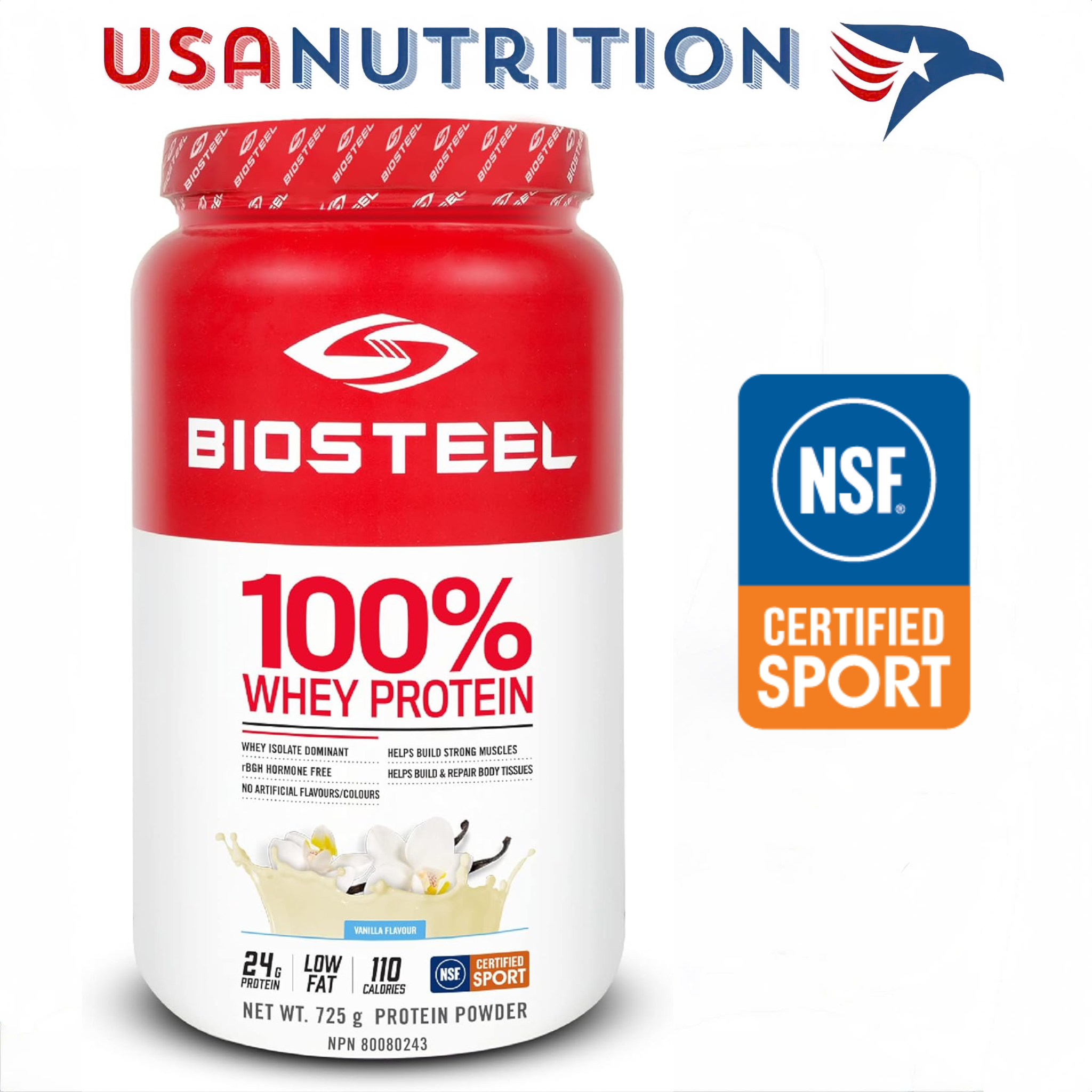 100% Whey Protein Blend chứng nhận NSF Sport : Biosteel – Usa Nutri