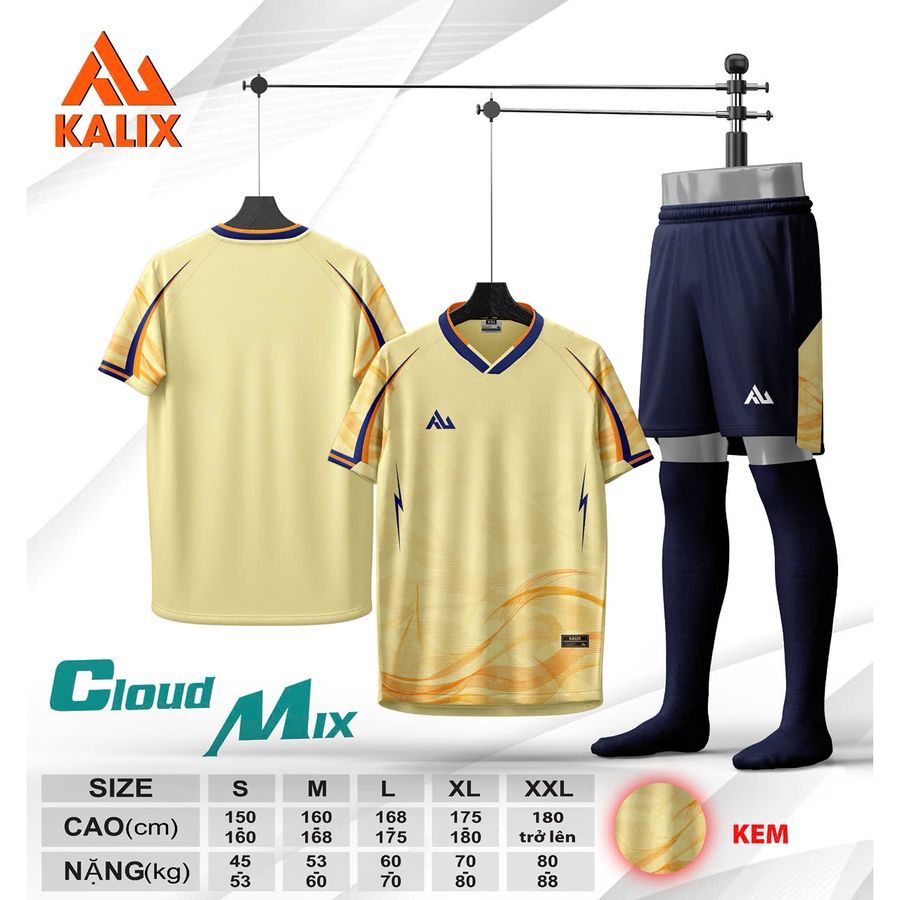 Quần Áo Bóng Đá Không Logo Kalix KL04 Cloud Mix - Vàng – TSPORT.VN